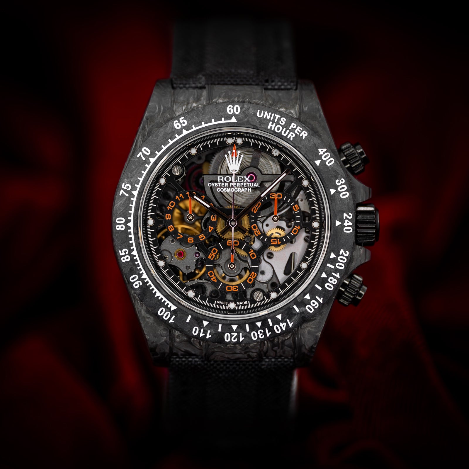 Rolex Daytona Skeleton Concept Carbon Black 40mm – The Stellaris Collection